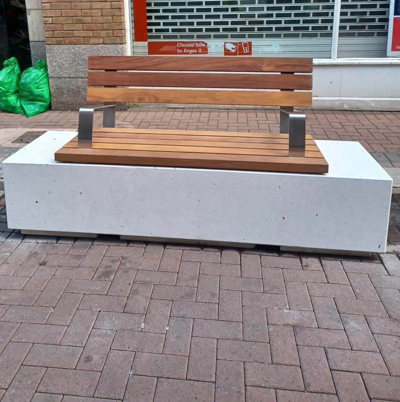Monia Concrete Bench For Urban Spaces - Urbancrete